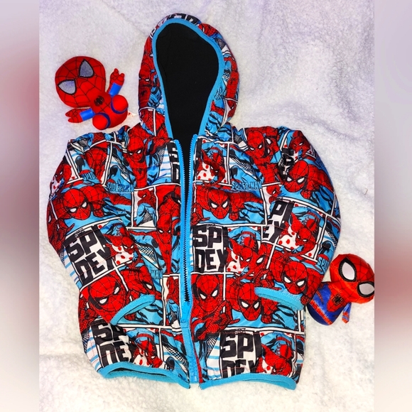 Marvel | Jackets & Coats | Marvel Spiderman Reversible Jacket | Poshmark